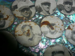 Anonymous Works: 1930's FOLK ART BASEBALL ABALONE SHELL